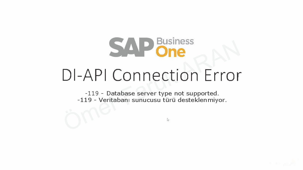 SAP B1 UI & DI API - Ömer Faruk ARAN - Kişisel Web Sitesi
